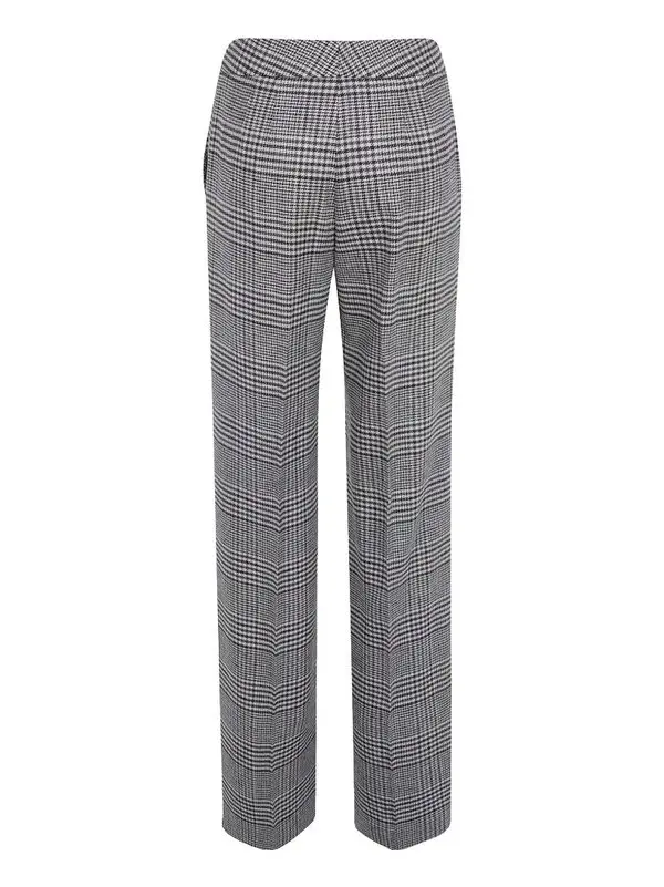 VIA MASINI 80 Check-patterned Trousers - Brown