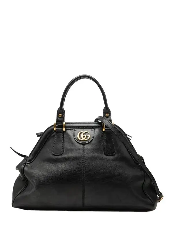 Gucci 2016-2026 Medium Calfskin Rebelle Satchel - Black