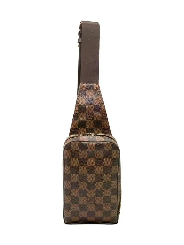 LOUIS VUITTON 2004 Damier Ebene Geronimos Crossbody Bag - Brown