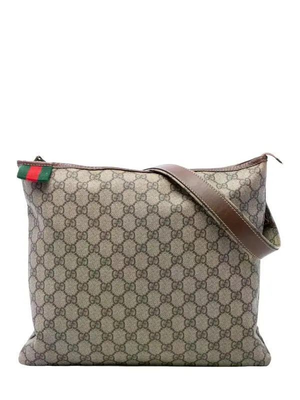 Gucci 2016-2026 Gg Supreme Web Crossbody Bag - Neutrals
