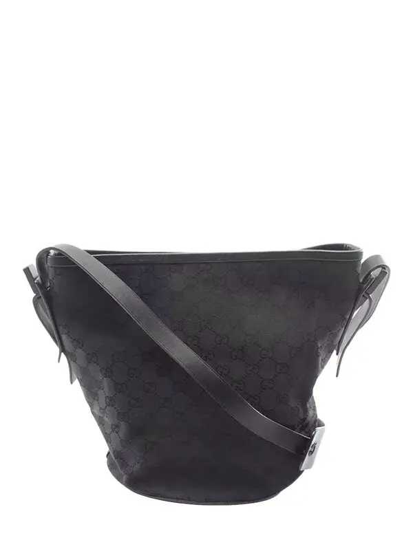 Gucci 1990-2010 Gg Canvas Shoulder Bag - Black