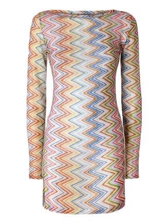 Missoni Long-sleeve T-shirt In Zig Zag Printed Fabric - Multicoloured