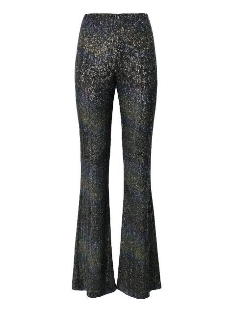 Missoni Flare Trousers With Woven Greek Key Motif - Multicoloured