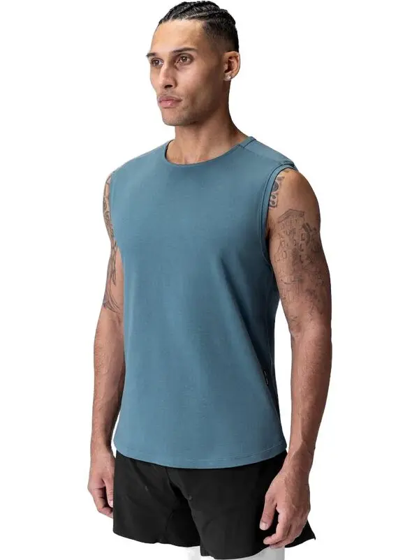 ASRV Creora Cotton Modal Cutoff Tank - Storm