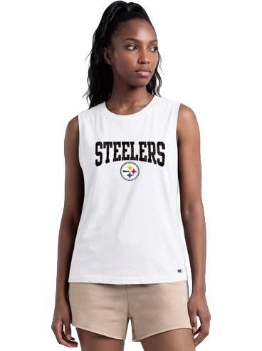 Champion Pittsburgh Steelers Muscle Tank Top - White