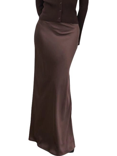 PRETTY LAVISH Breya Maxi Skirt - Brown
