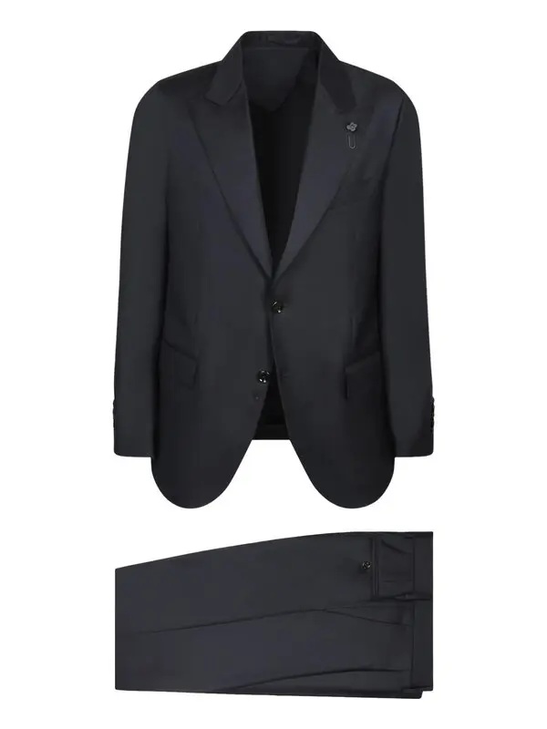 LARDINI Single Breasted Two-piece Tailored Suit - Blue