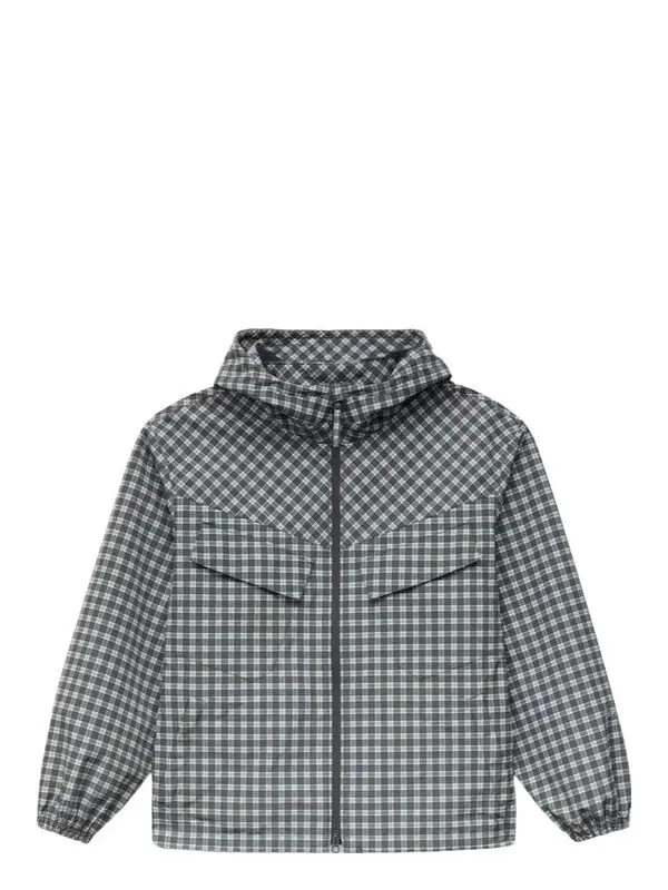 Kenzo Checks' Windbreaker In Recycled Polyester - Anthracite