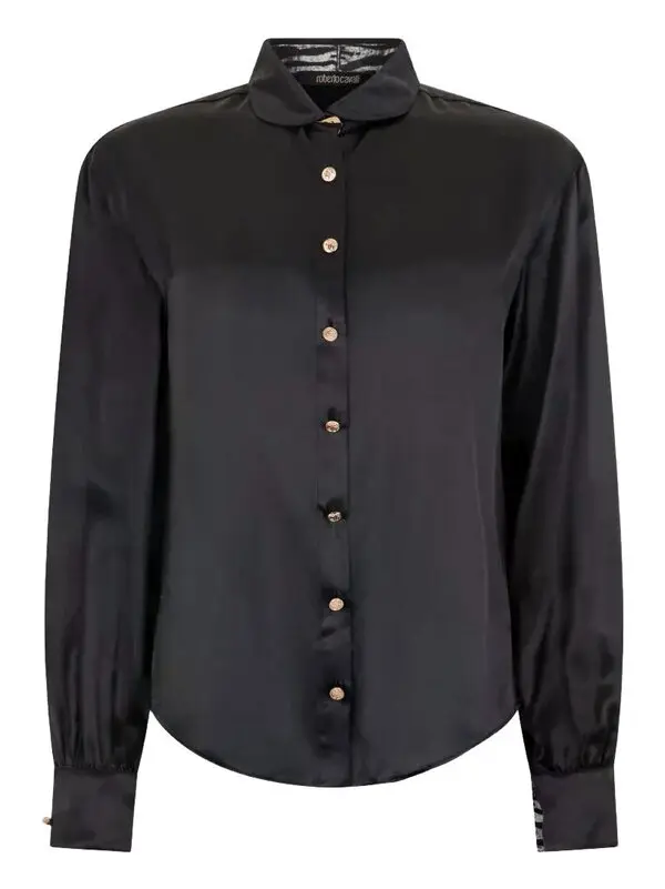 Roberto Cavalli Silk Button-down Shirt - Black