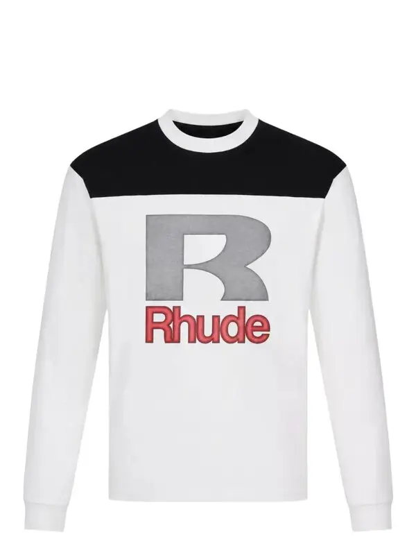 Rhude Racing Panel Long-sleeve T-shirt - White