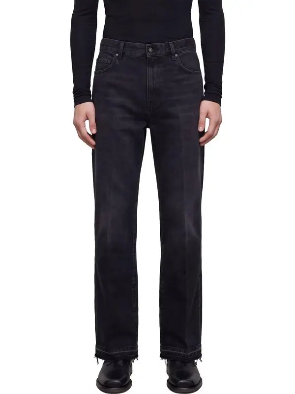 Amiri Mid-rise Straight-leg Jeans In Cotton Denim With Five Pockets - Black