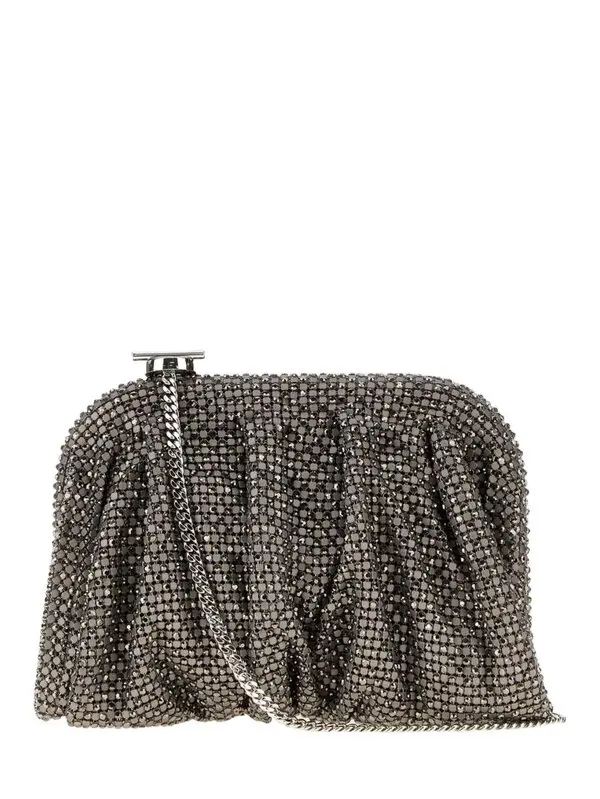 Benedetta Bruzziches Venus Crystal-embellished Aluminum Mesh Mini Bag - Silver