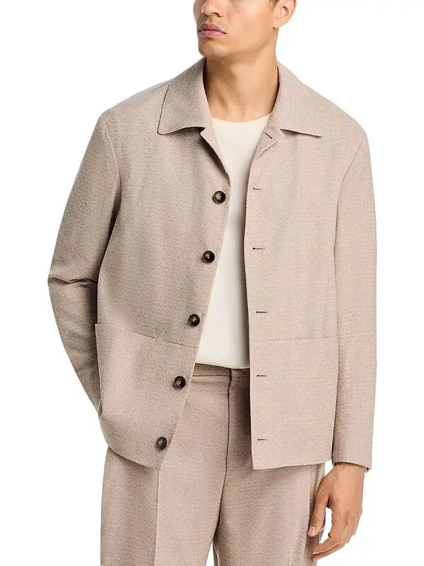 Hugo Jaro Wool Blend Overshirt - Medium Beige