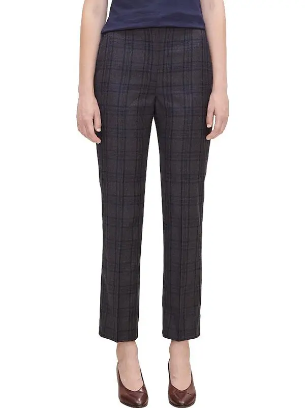 Theory Marcee Wool Ankle Pants - Charcoal Multi