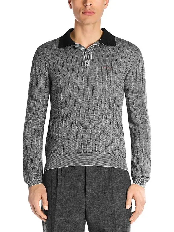 Marni Polo Neck Ribbed Sweater - Black