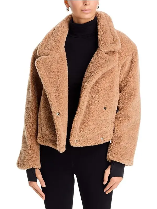 Sam. Rio Sherpa Fleece Bomber Jacket - Camel