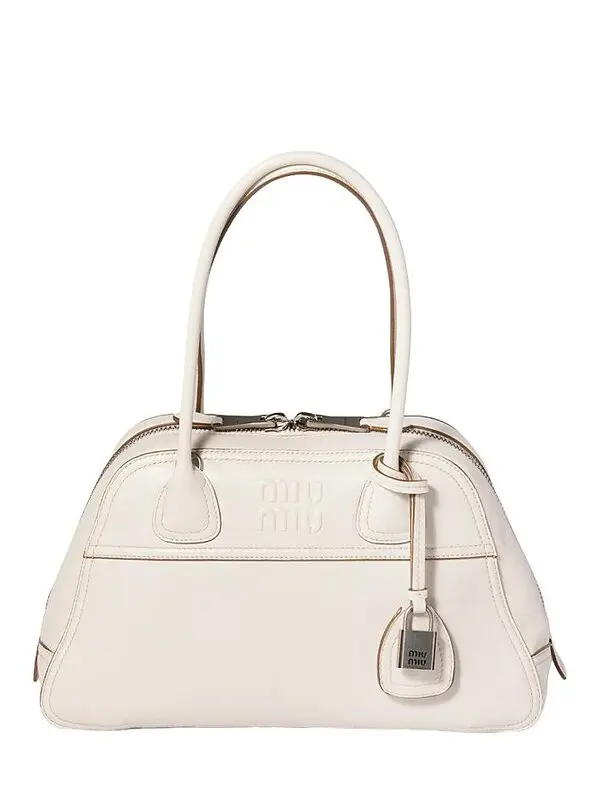 Miu Miu Vivant Nappa Leather Bag, 12.6 - Neutral