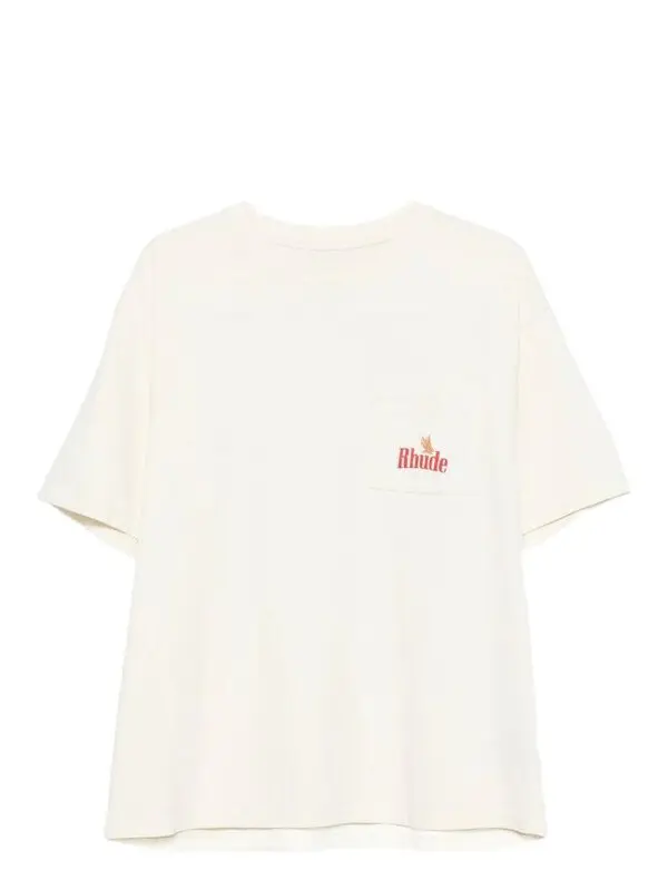 Rhude American Spirit Pocket Tee - Whitered