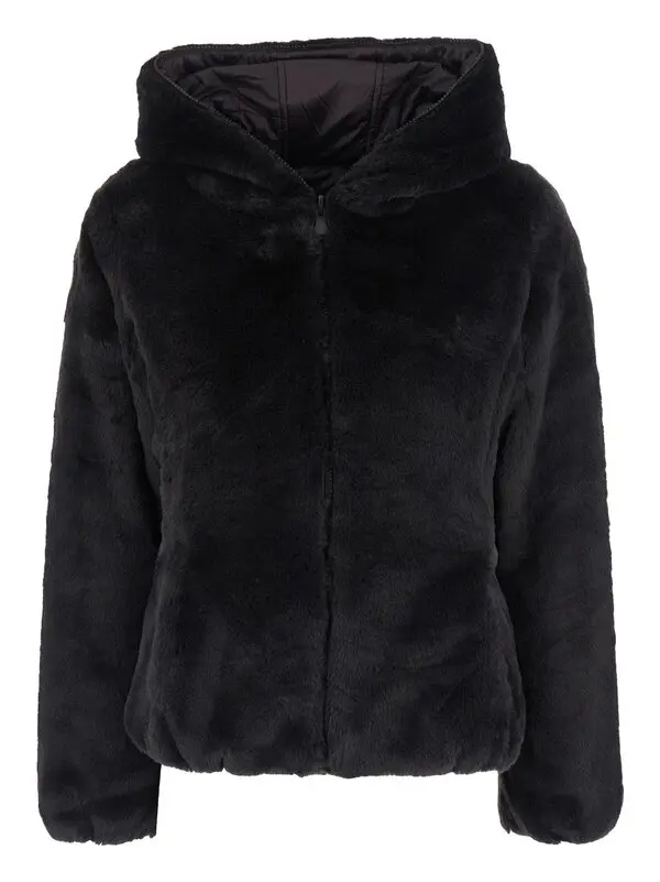 SAVE THE DUCK Laila Fury Reversible Down Jacket With High Collar And Pockets - Brown