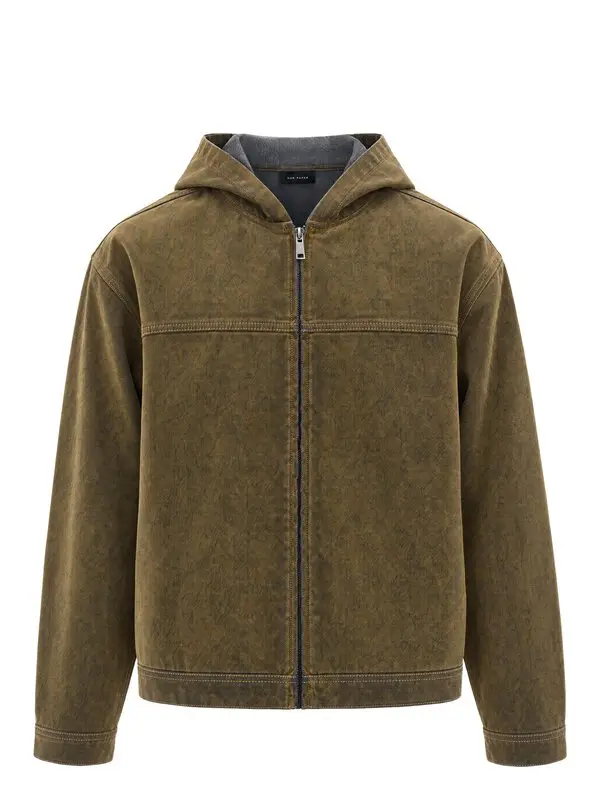 DAILY PAPER UOMO Zip-up Hooded Jacket - Brown