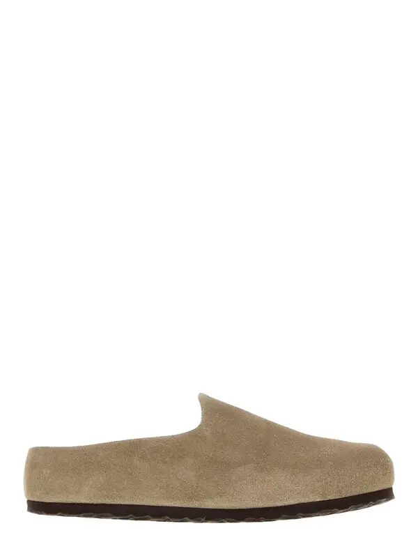 BIRKENSTOCK Dove Suede Mini Amsterdam Slippers - Grey