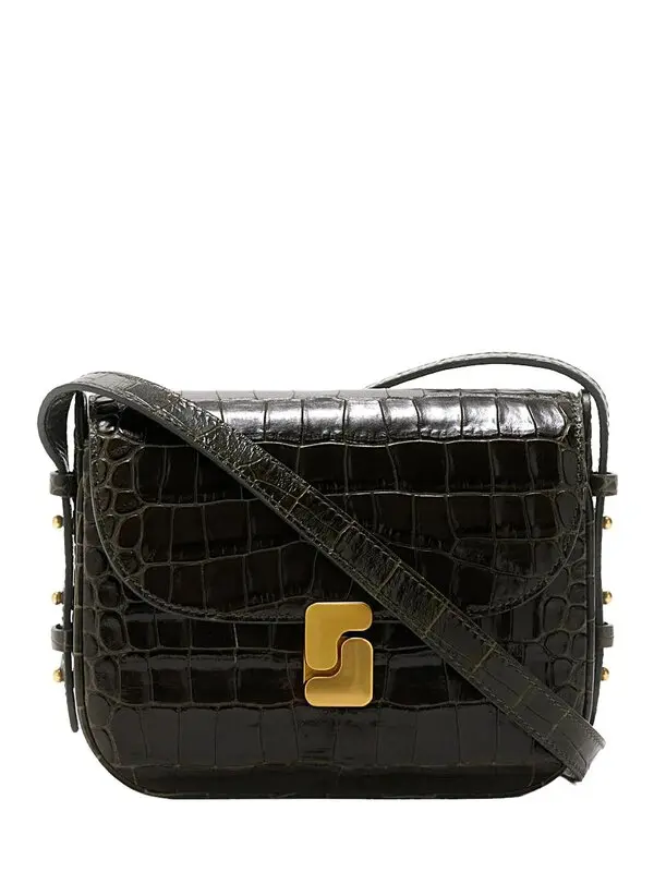 Soeur Bellissima Mini Leather Crossbody Handbag - Green