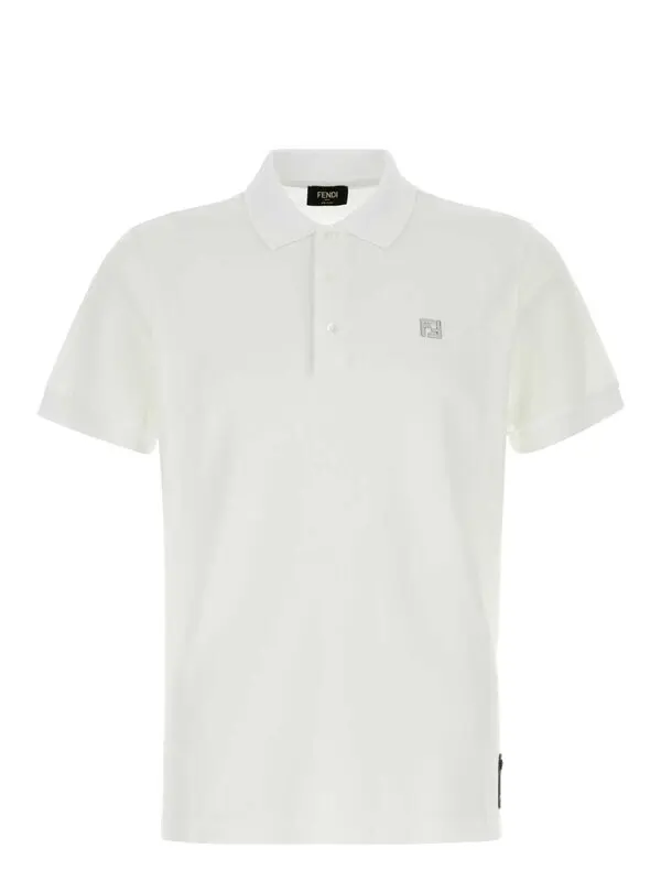 Fendi Piquet Polo Shirt - White