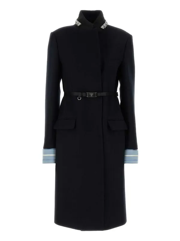 Prada Wool Jacket With Virgin Wool Construction - Blue