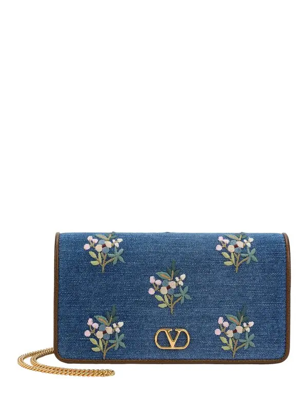 Valentino Garavani Vlogo Signature Mini Handbag - Denim