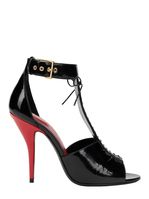 Valentino Garavani Open-toe Stiletto Sandals With Ankle Strap - Black