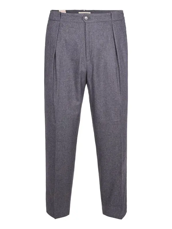 BRIGLIA Wool-blend Tailored Trousers - Grigio