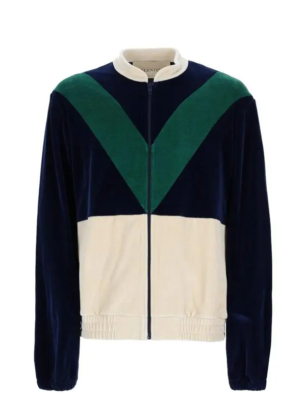Valentino Garavani S Cotton-polyamide Sweatshirt - Blue