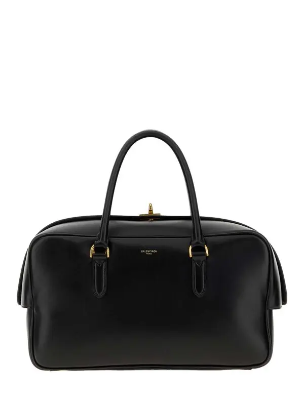Balenciaga Leather Medium Le 7 Handbag - Black
