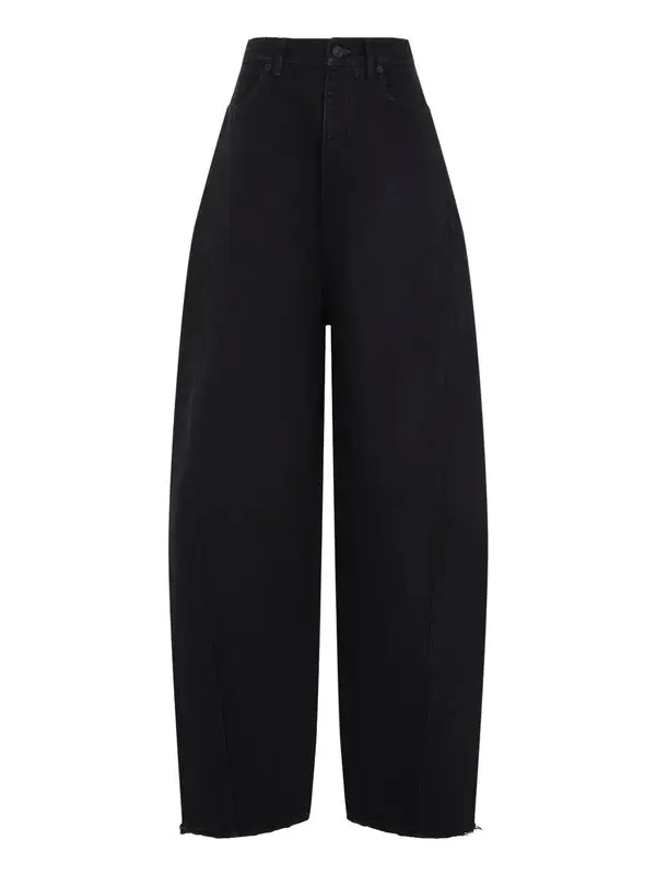 Balenciaga High-waist Barrel Twist Denim Jeans - Black