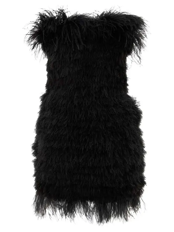 Sportmax Embroidered Polyester Mini Dress - Black