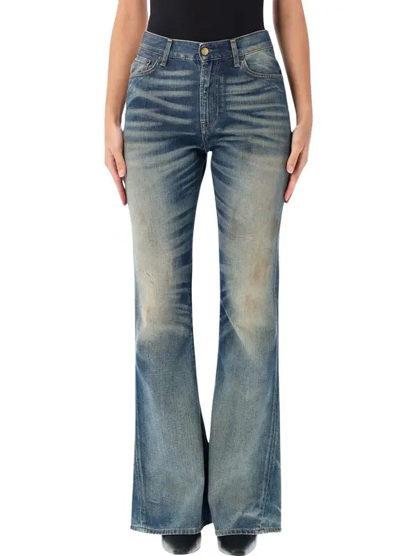 Acne Studios High-rise Flare Jeans - Mid Blue