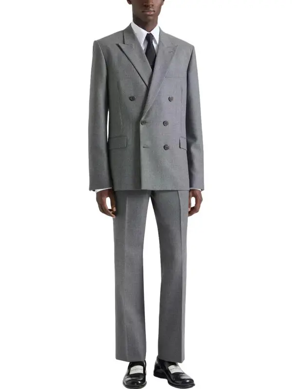 Givenchy Straight Leg Tailored Trousers In Flannel - Grey