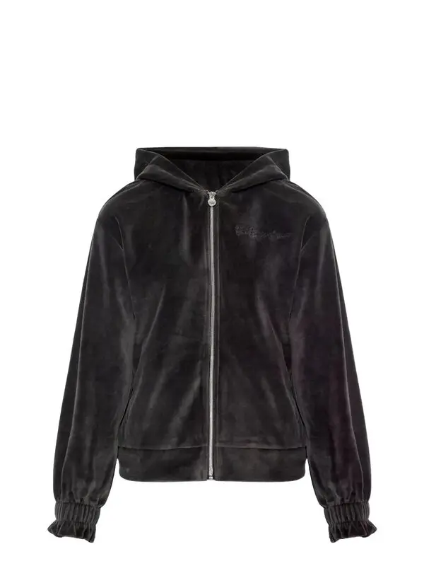EA7 Velvet Zip-up Hoodie - Grey