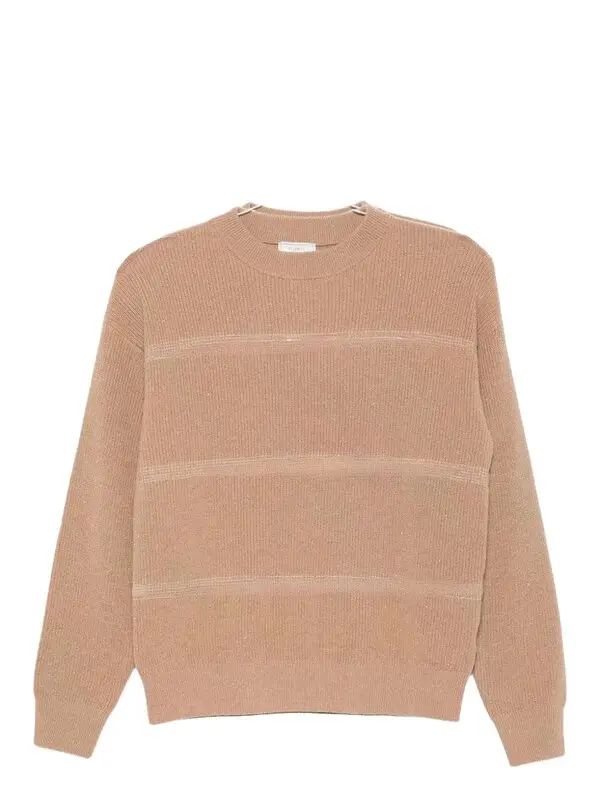 Peserico Ribbed-knit Striped Sweater - Neutrals