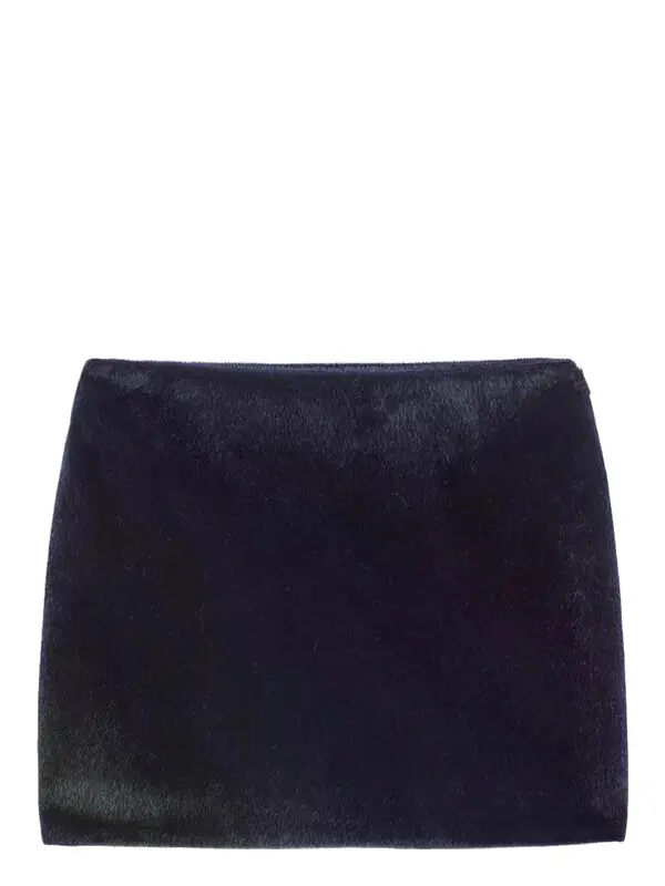 Apparis Pia Faux-fur Mini Skirt - Blue