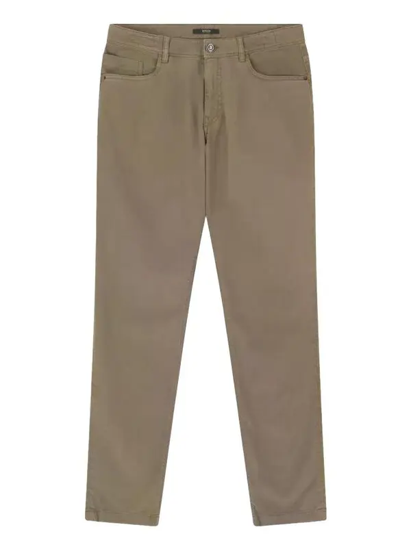 Boggi Milano Jeans In Stretch Cotton Tencel - Neutrals