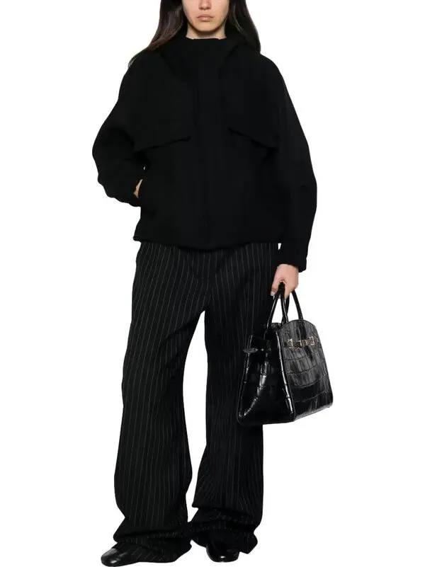 TELA Hooded Zip-up Jacket - Black