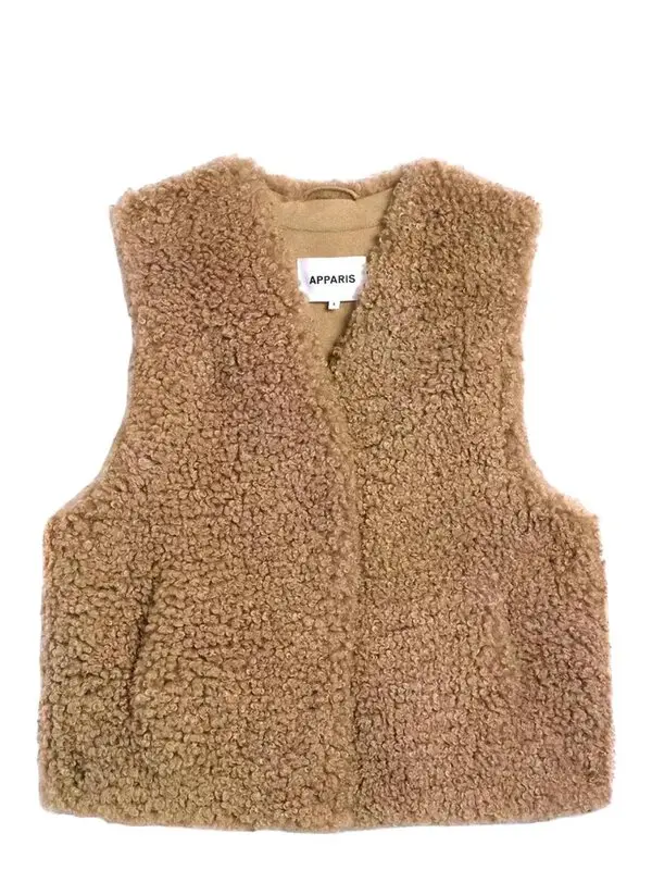 Apparis Lyle Bouclé Vest - Brown