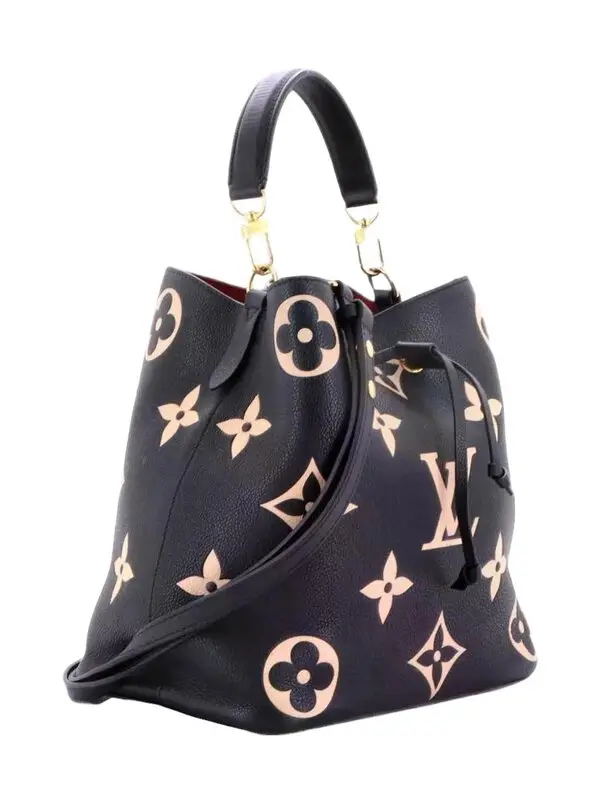 LOUIS VUITTON Neonoe Handbag Bicolor Monogram Empreinte Giant Mm Bucket Bag - Black
