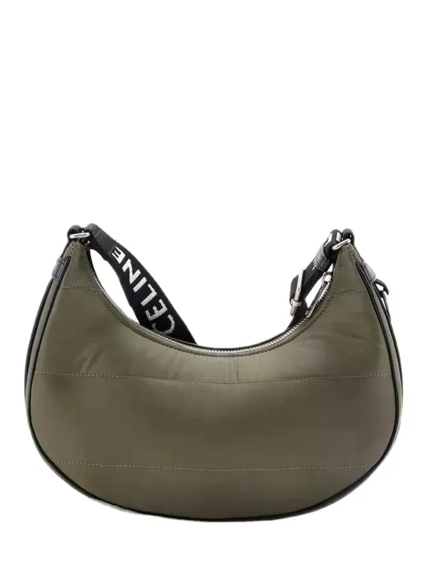 Celine Ava Quilted Nylon Shoulder Bag - Green