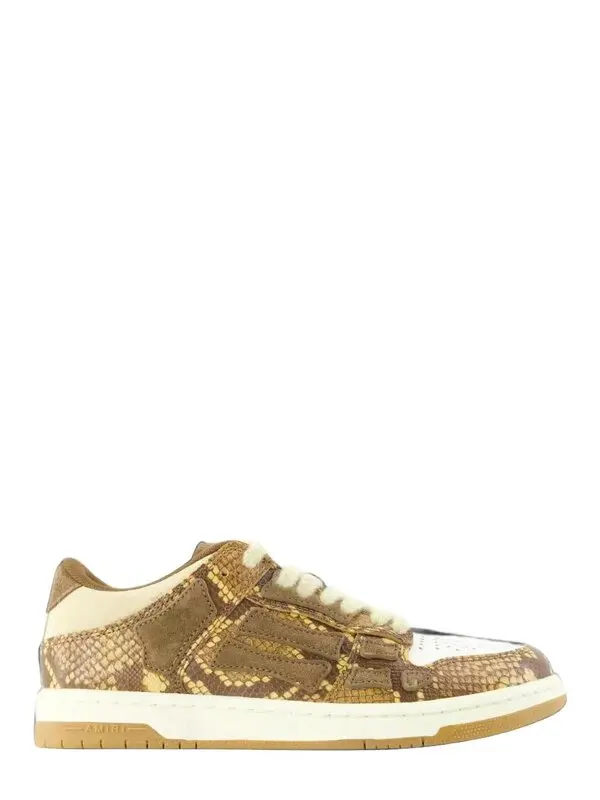 Amiri Printed Python Skel Top Low Sneakers - Brown