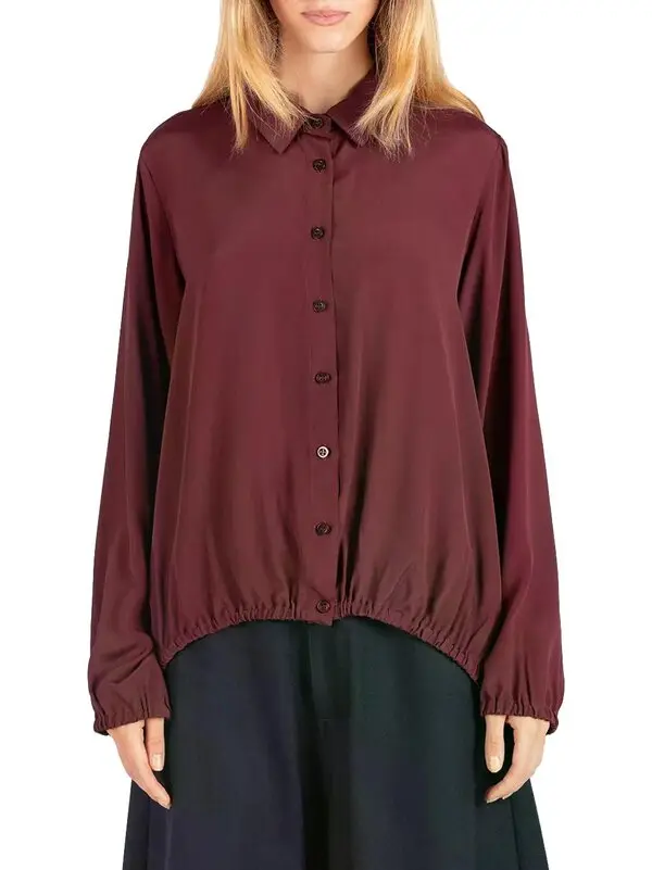 SOCIETE ANONYME Le Panier Elasticated-hem Long-sleeve Shirt - Red