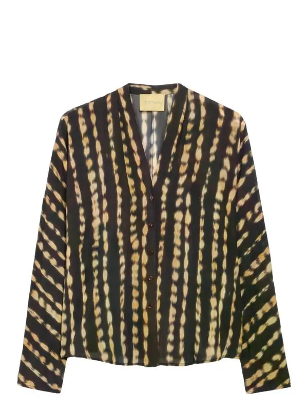 Momoni Dala V-neck Shirt - Brown