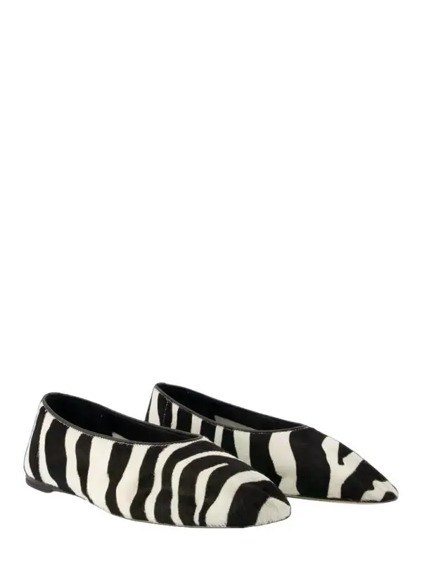 TOTEME Slip Pony-hair Ballerinas - White