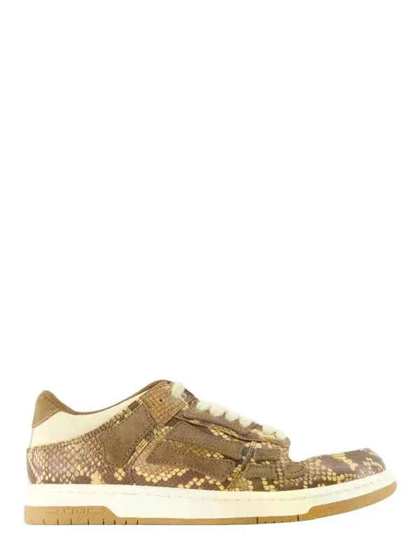 Amiri Printed Python Skel Top Low Sneakers - Brown